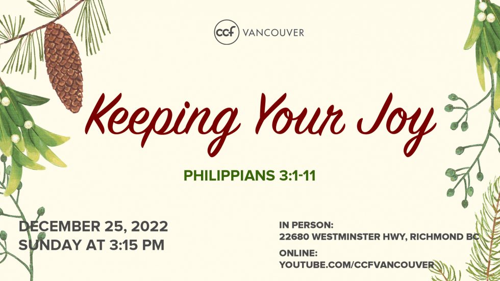 Keeping Your Joy|CCF Vancouver